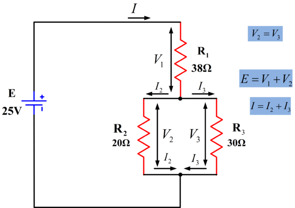 How To Calculate Current In A Combination Circuit The 4 Amp Current Calculation Represents The 