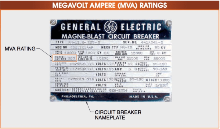 Circuit Breaker Ratings and Specifications | Circuit Breaker Nameplate ...